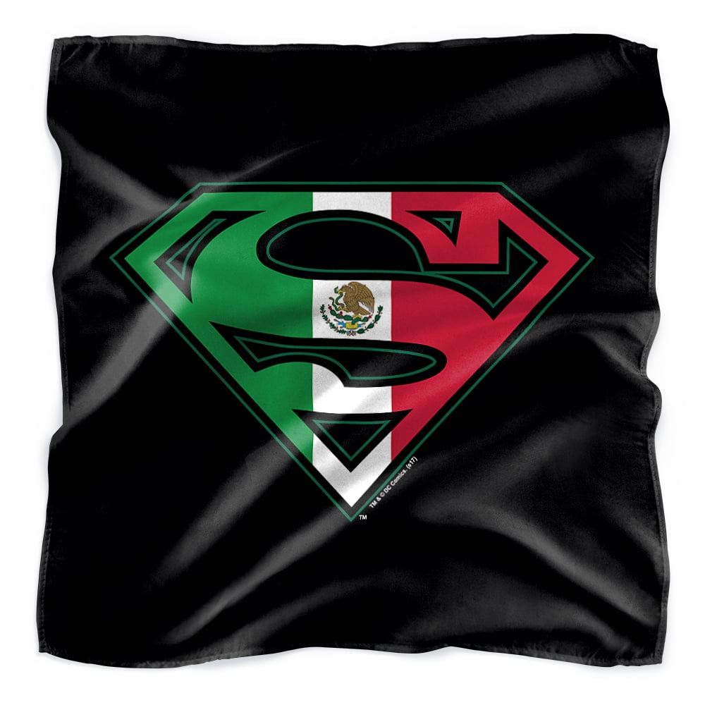 Superman Mexican Flag Shield Bandana (21 in x 21 in) - Walmart.com
