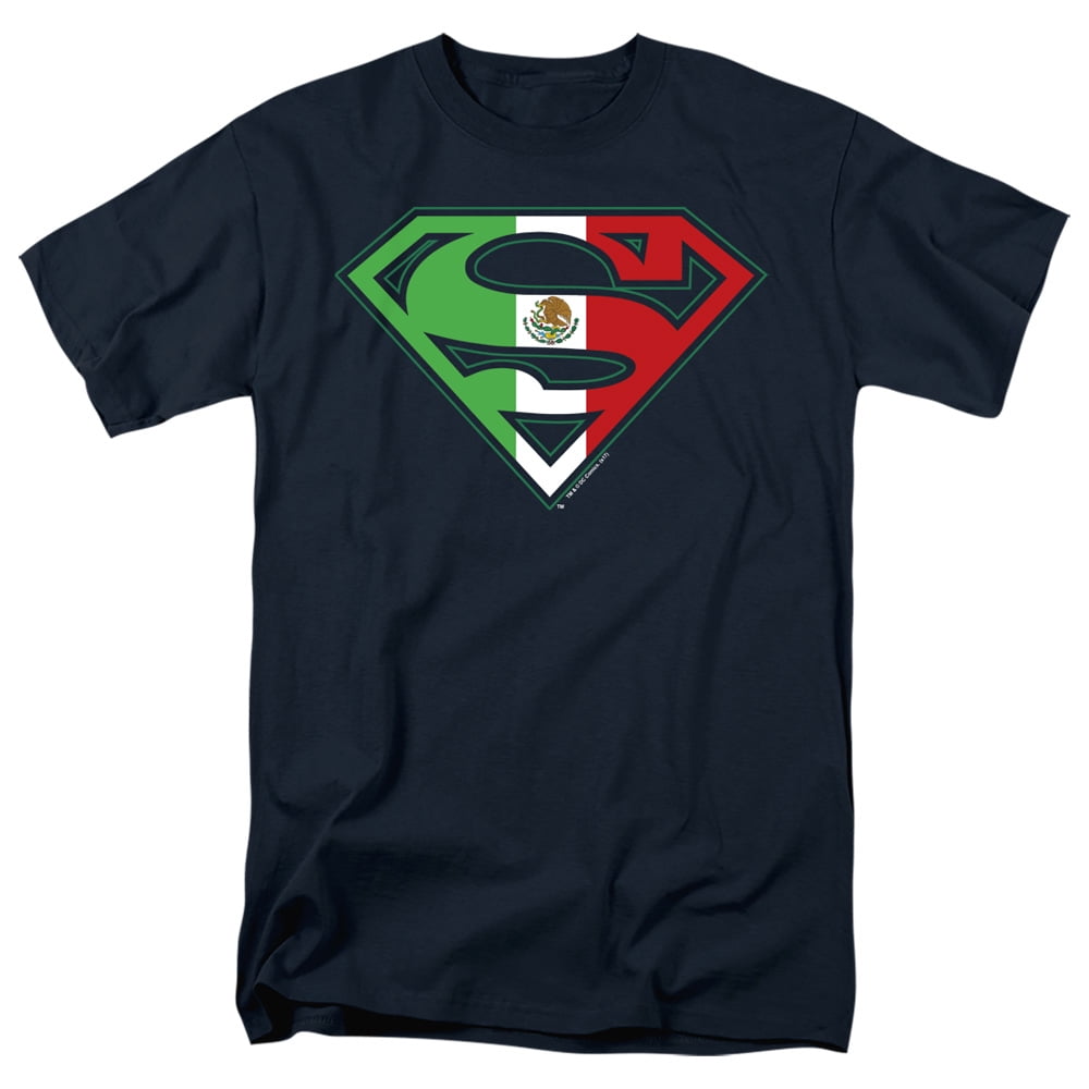 Superman Mexican Shield Officially Licensed Adult T Shirt - Walmart.com