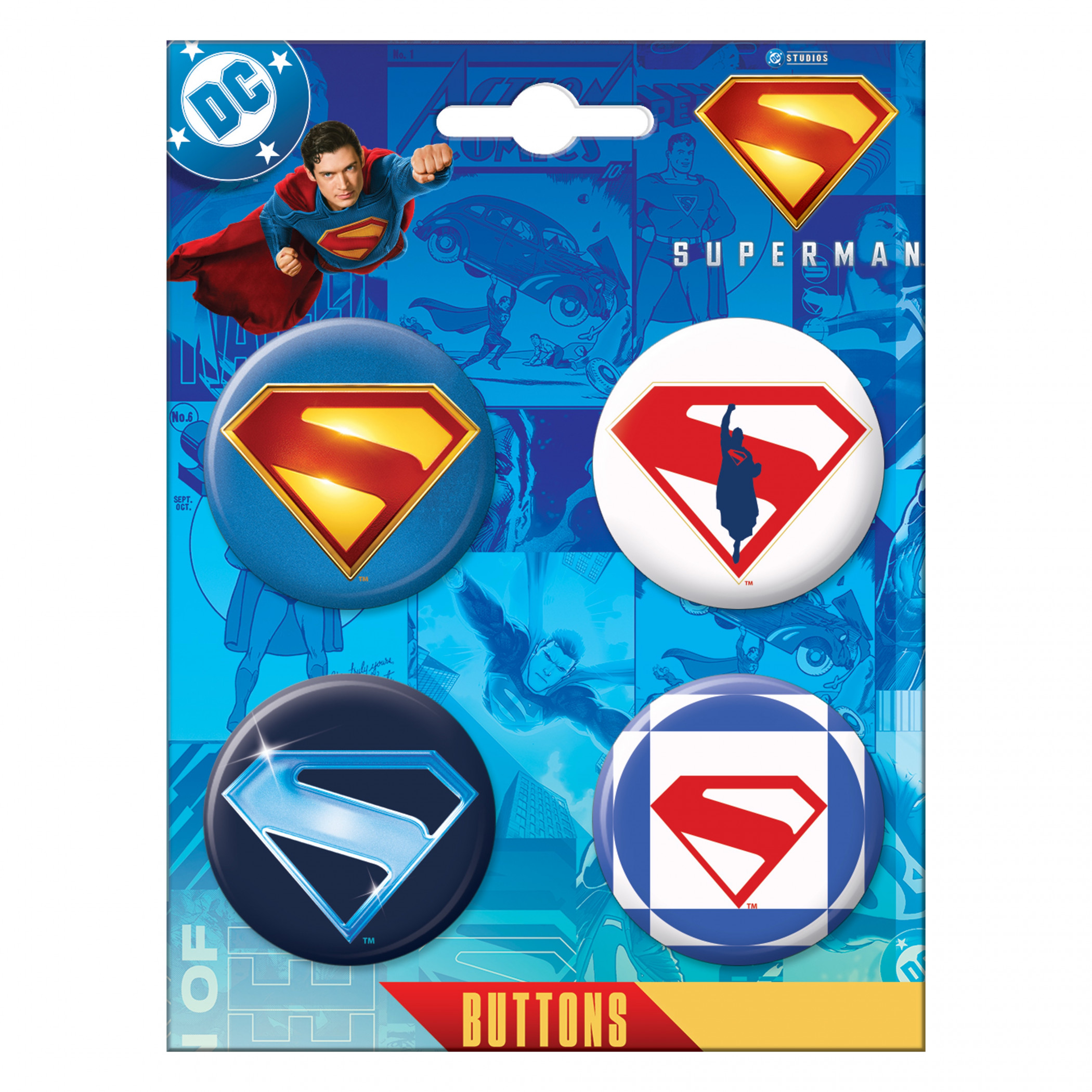 Superman Movie 2025 Logo Buttons, 4-Pack - Walmart.com