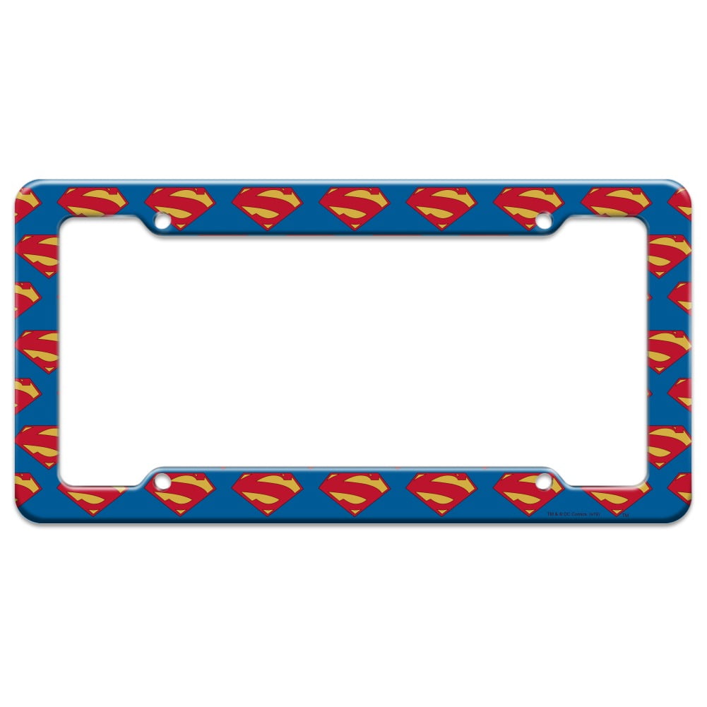 Superman New 52 Shield Logo License Plate Tag Frame - Walmart.com