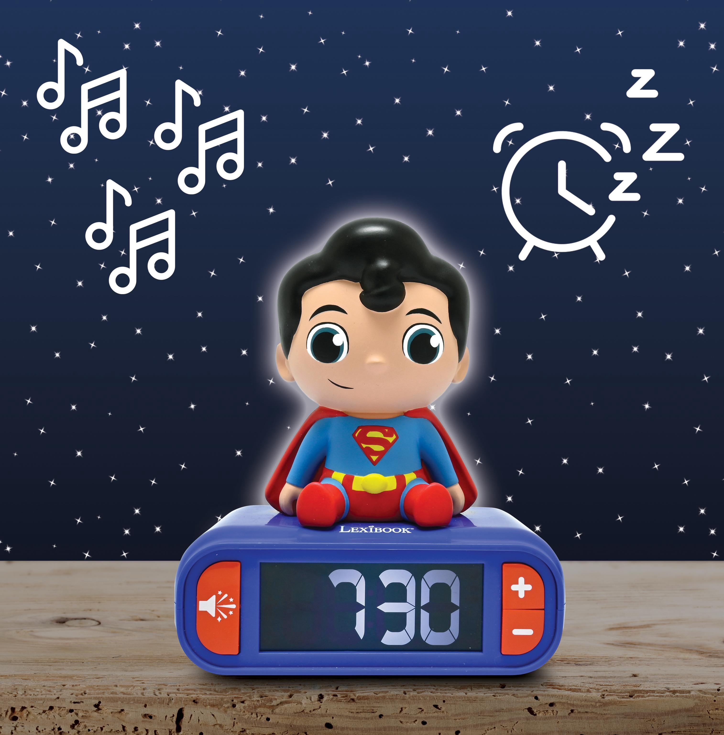 Lexibook, Superman, Superman Night Light Alarm Clock, Sounds and ...