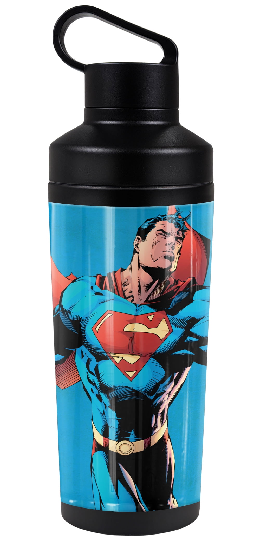 Superman Official Character 18 oz Insulated Water Bottle, Leak ...