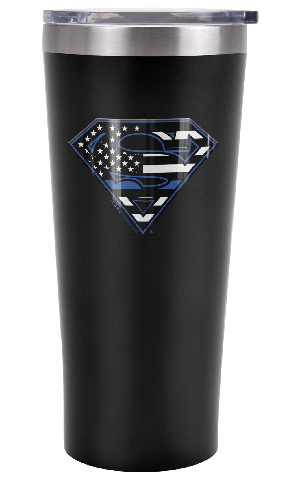 Superman Official Thin Blue Line Flag Shield Logo Pattern 20 oz Travel ...