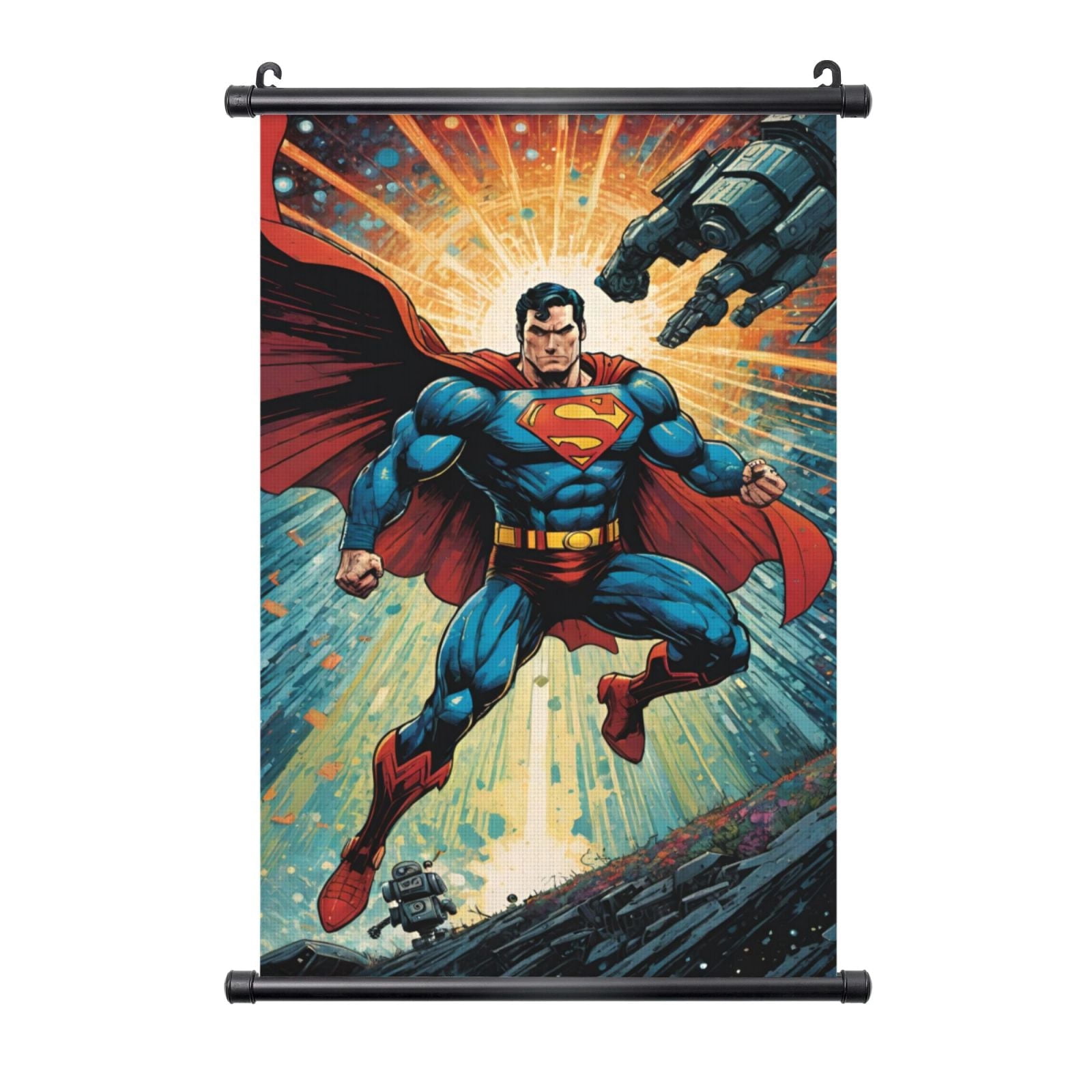 Poster Plastic Shaft Wall Hanging Banner Painting Canvas Artwork Wall ...