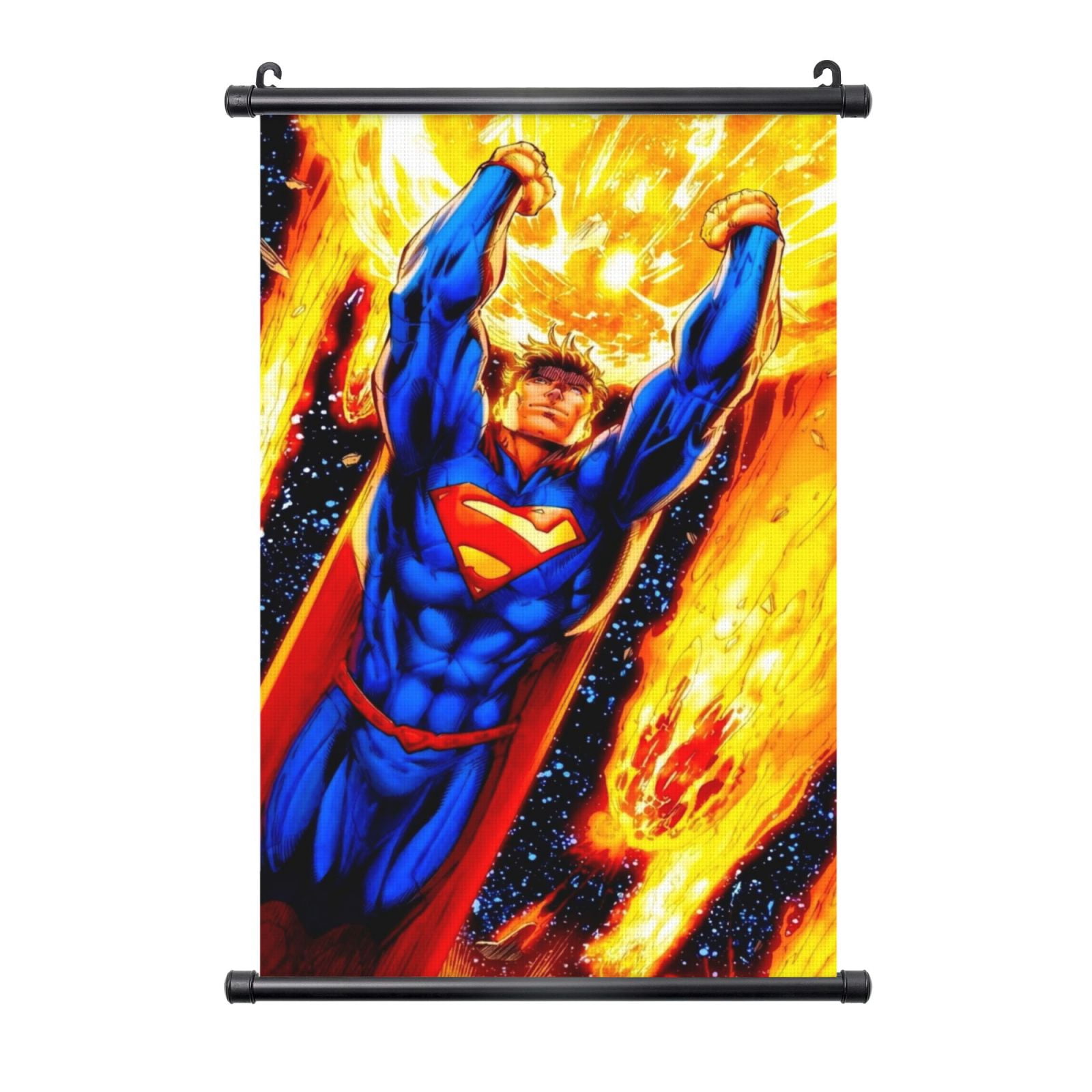 Superman Poster Plastic Shaft Wall Hanging Banner Painting Canvas ...