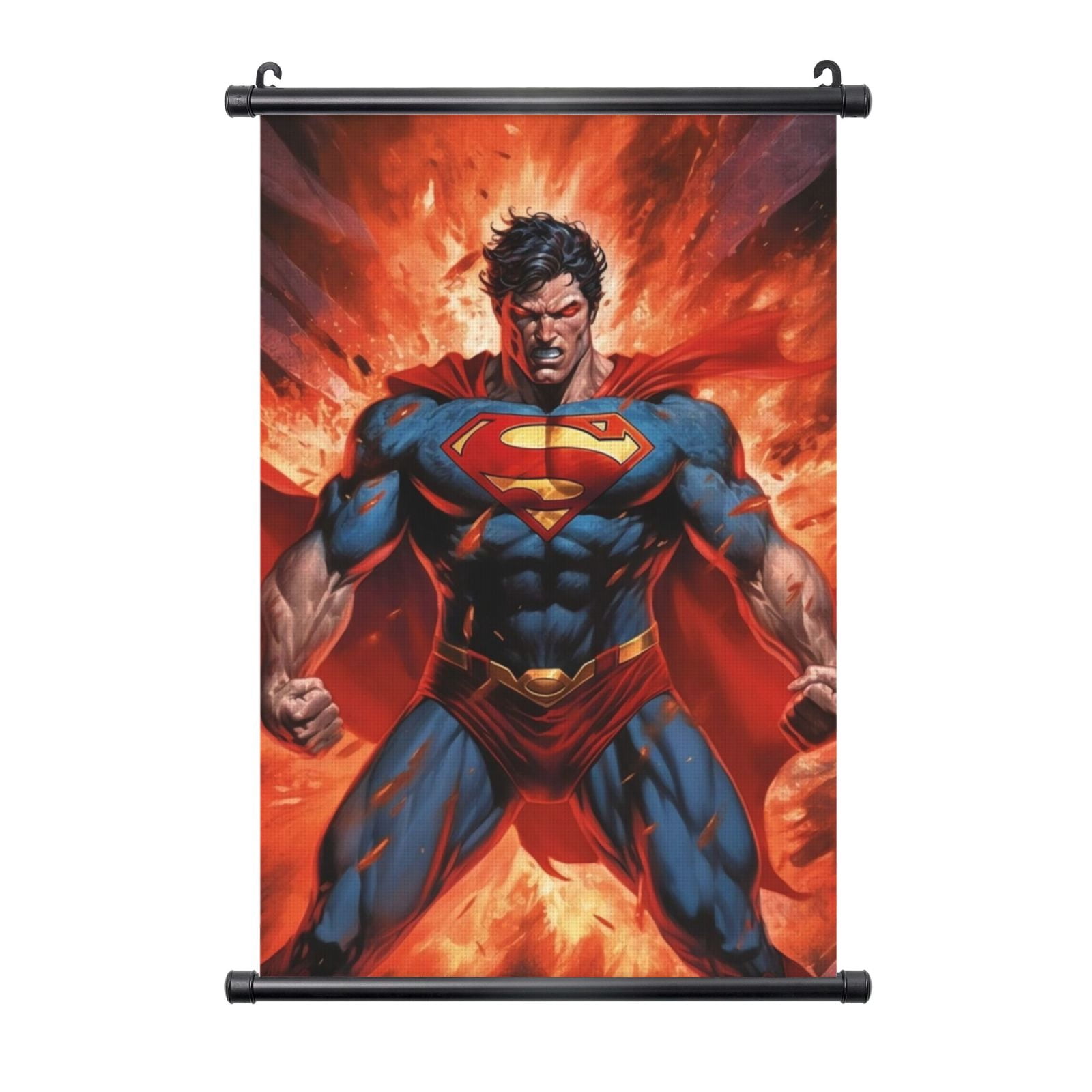 Superman Poster Plastic Shaft Wall Hanging Banner Painting Canvas ...