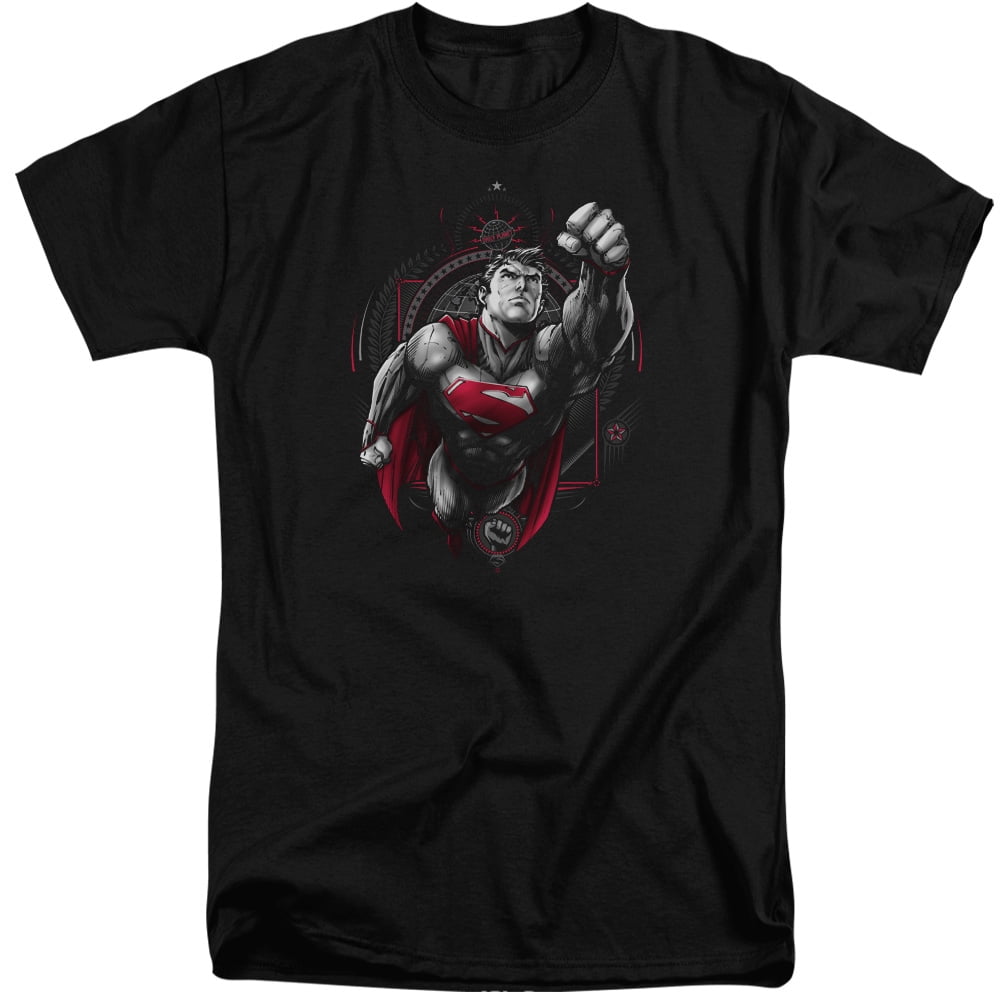 Superman Propaganda Superman Adult Tall T-Shirt Black - Walmart.com