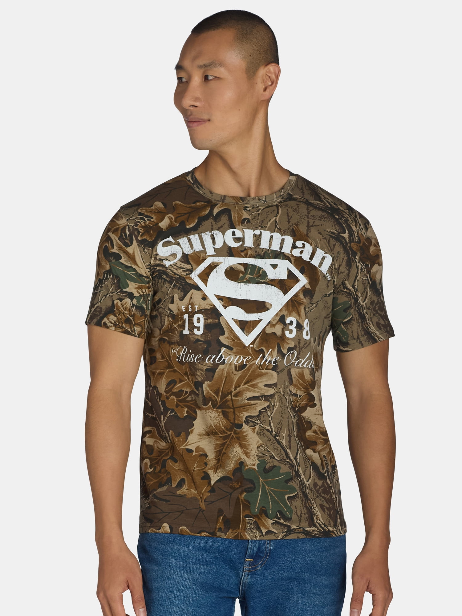 Superman Real Tree Men's & Big Men's Graphic Tee Shirt, Sizes S-3XL - Walmart.com