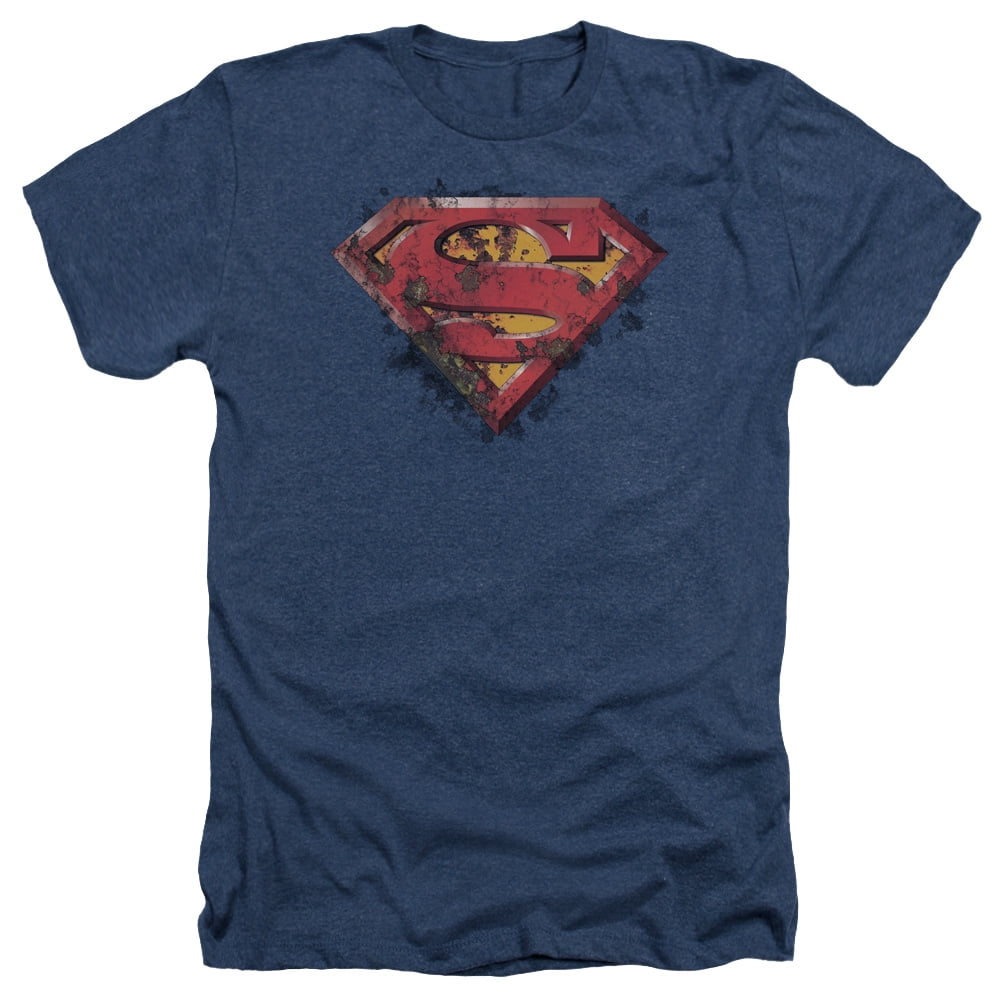 Superman Rusted Shield Mens Heather Shirt - Walmart.com
