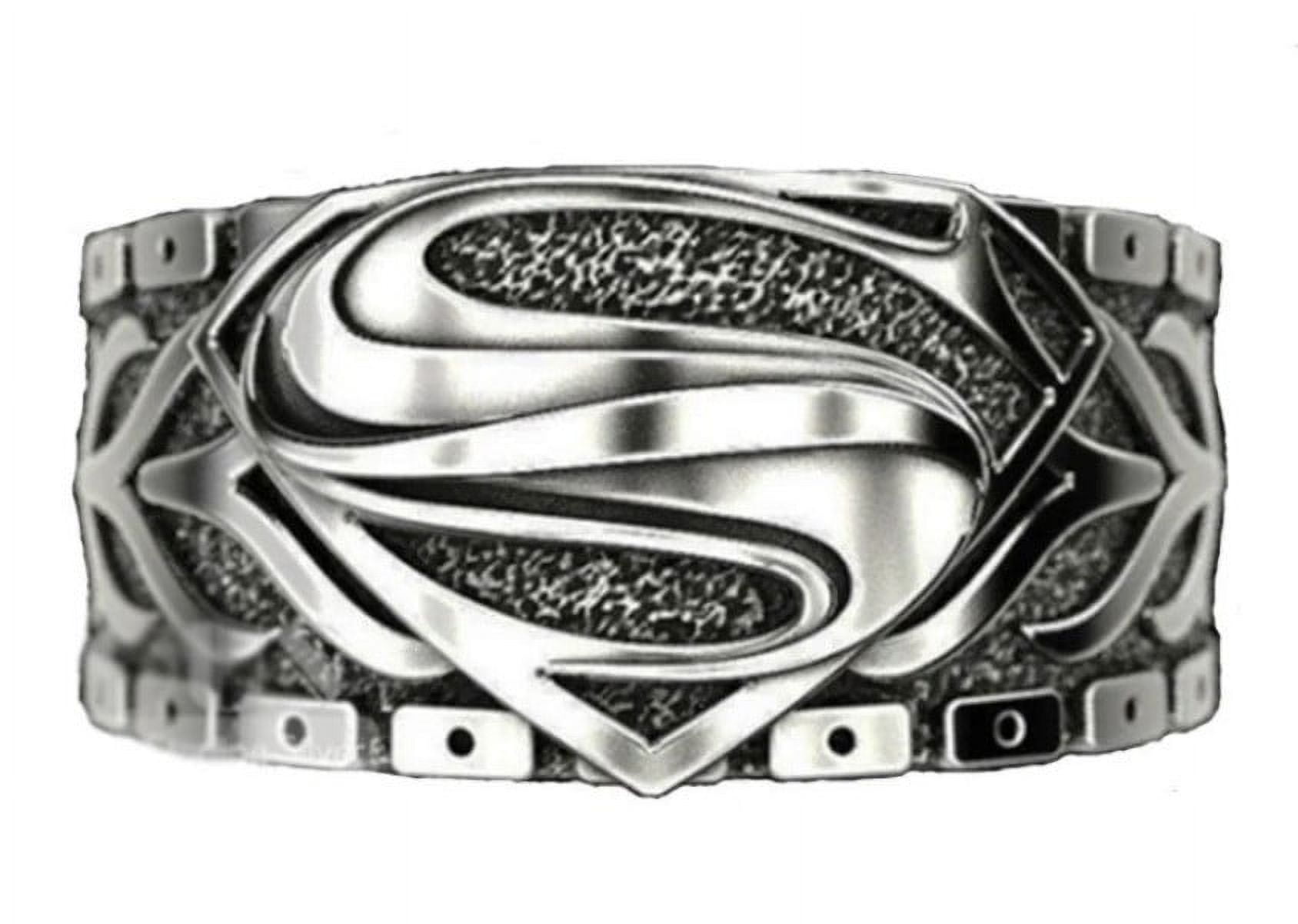 Superman S Logo Antique Style Stainless Steel Band Ring Size 9 ...