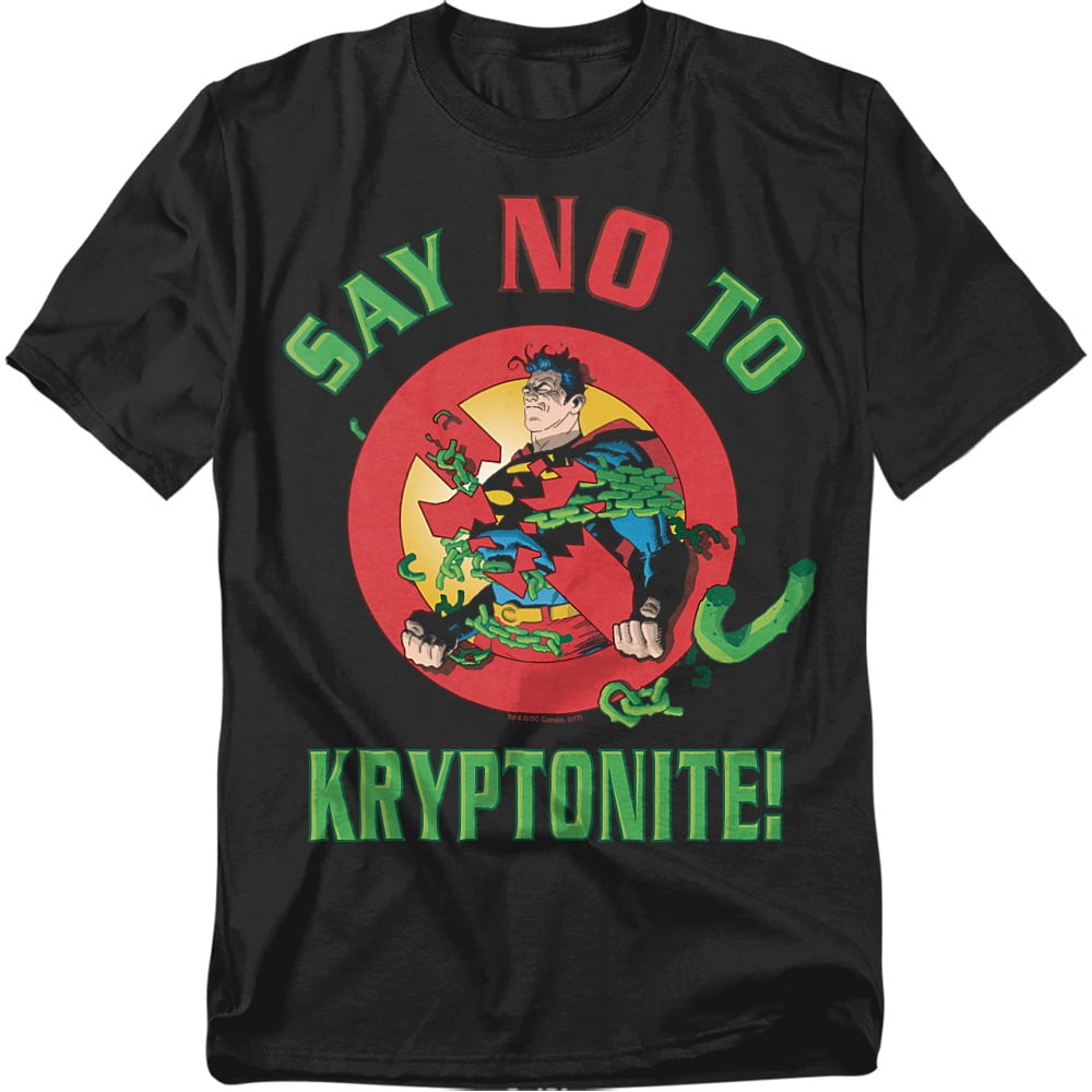 Superman T-Shirt Say No To Kryptonite Unisex Graphic Tee For Men & Women - Walmart.com