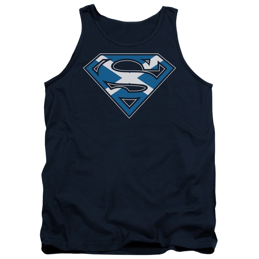 Superman Scottish Shield Adult Tank Top Navy - Walmart.com
