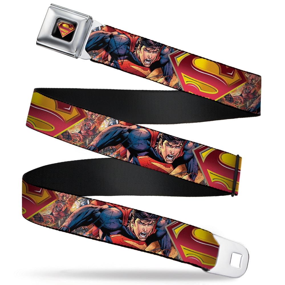 DC Comics Belt, Seatbelt Buckle Belt, Superman Unchained Explosion ...