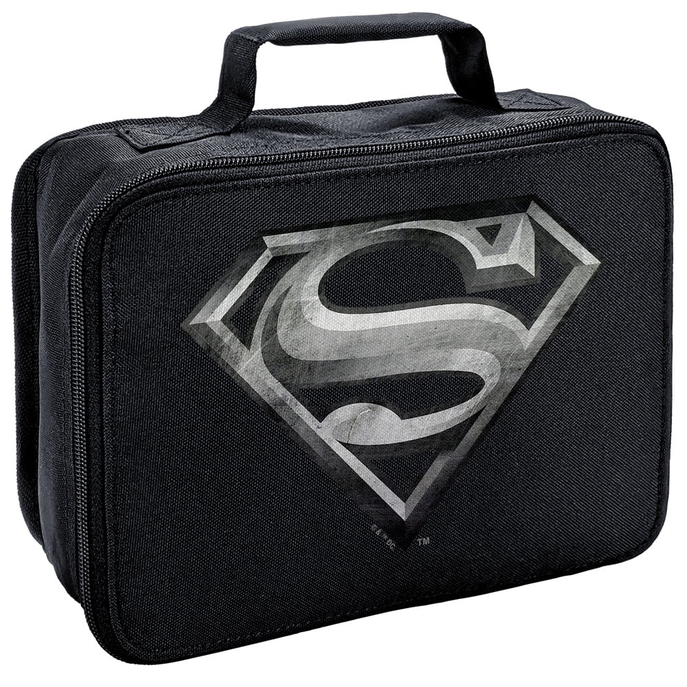 Superman Steel Logo Insulated Soft Sided Lunch Box - Reusable Lunch Bag ...