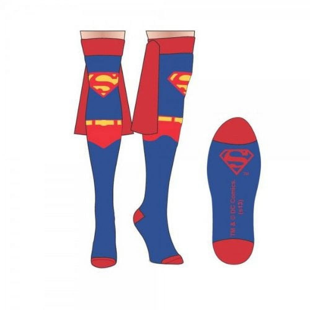 Superman "Suit Up" Over the Knee Cape Sock - Walmart.com