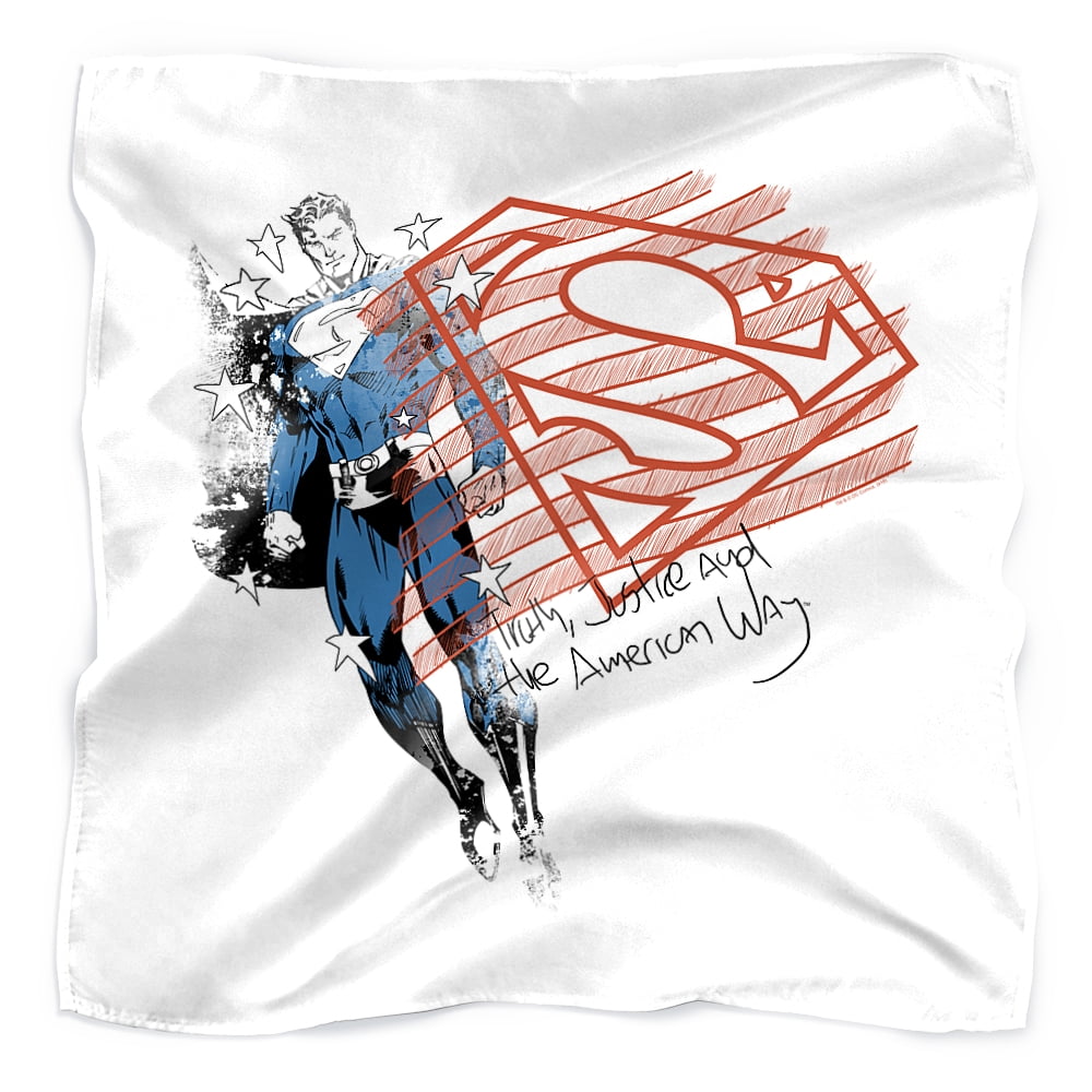Superman Super American Flag Bandana (21 in x 21 in) - Walmart.com