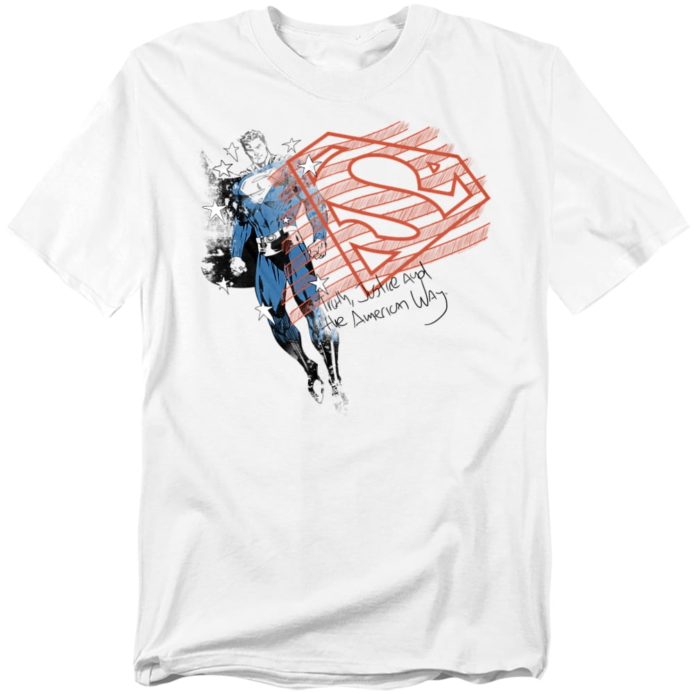 Superman T-Shirt Super American Flag Unisex Graphic Tee For Men & Women ...