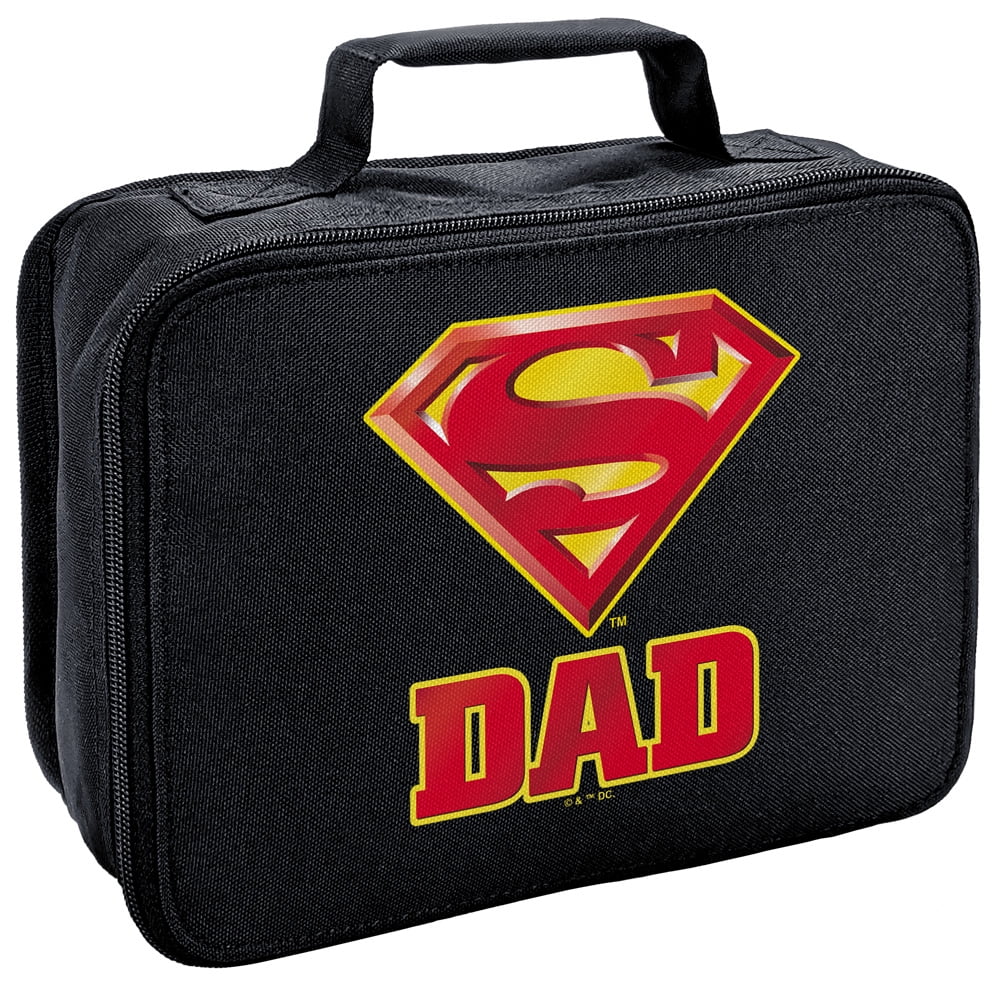 Superman Super Dad Shield Logo Insulated Soft Sided Lunch Box ...