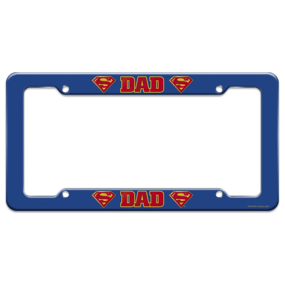 Superman Super Dad Shield Logo License Plate Tag Frame - Walmart.com