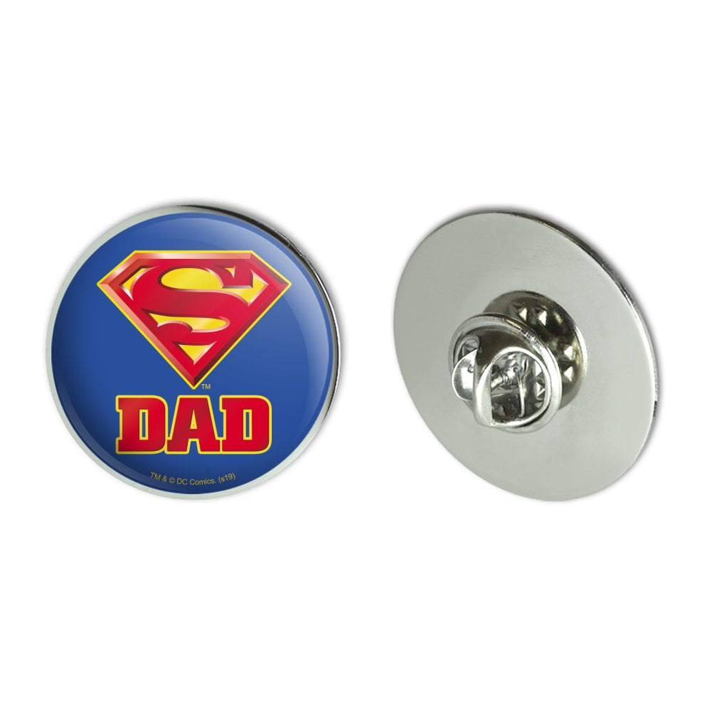 Superman Super Dad Shield Logo Metal 1.1" Tie Tack Hat Lapel Pin ...