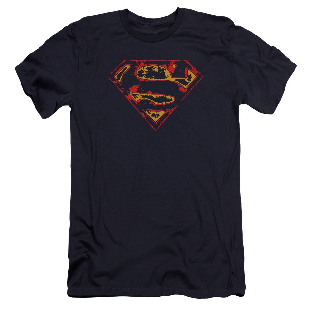 Superman - Super Distressed - Premium Slim Fit Short Sleeve Shirt ...