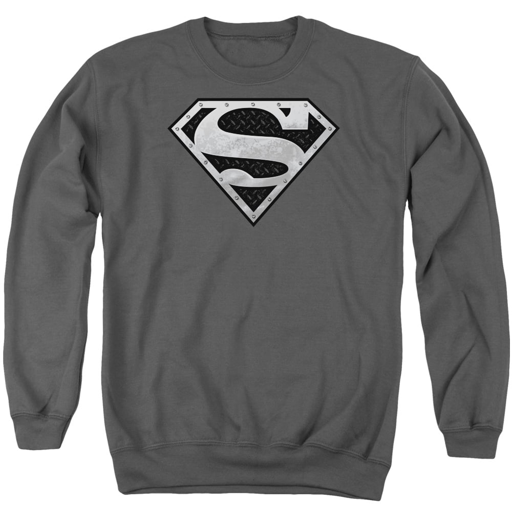 Superman Super Metall T-Shirtic Shield Adult Crewneck Sweatshirt ...