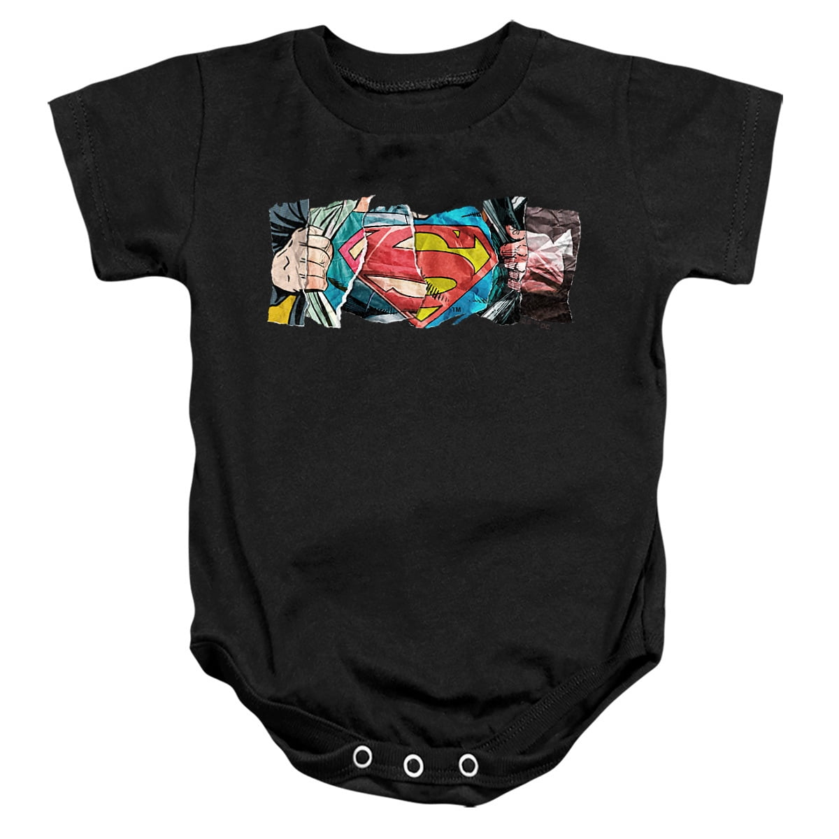 Superman Super Reveal Unisex Infant Snap Suit for Baby, Black, Medium ...