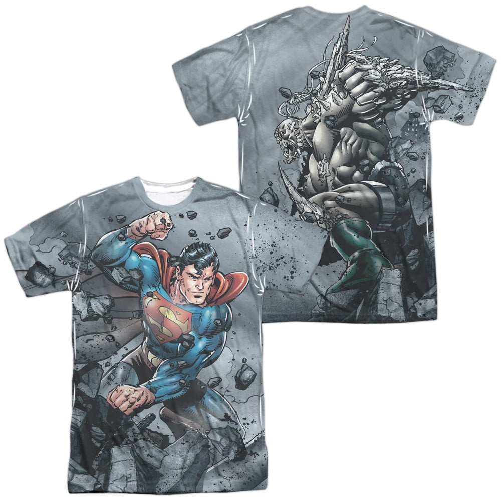 Superman Superman Vs Doomsday Unisex Adult Sublimated Costume T Shirt ...