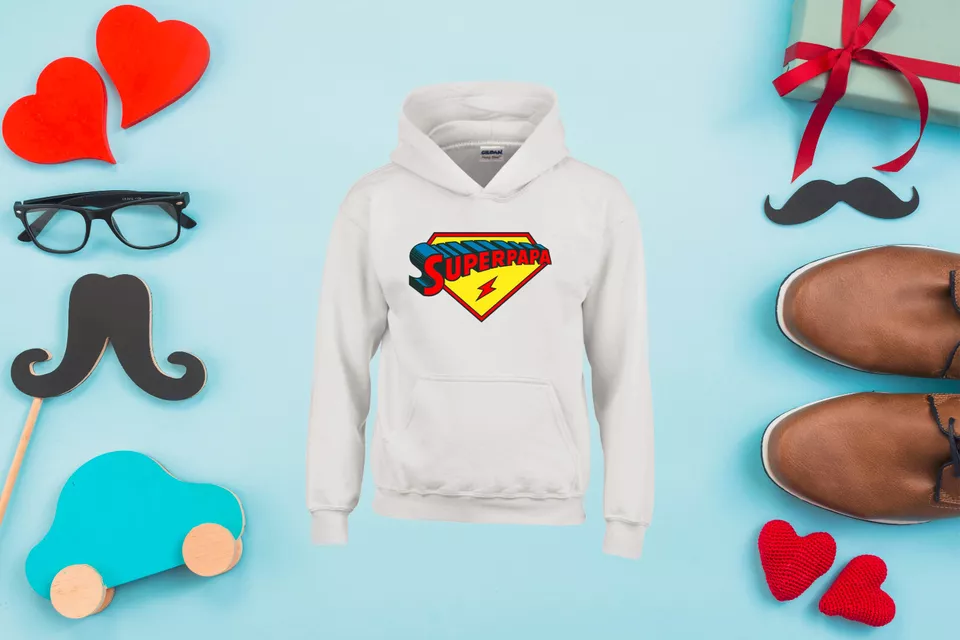 Superman Superpapa Father DayHoodie Kids Adults Gift Present Dad Daddy ...