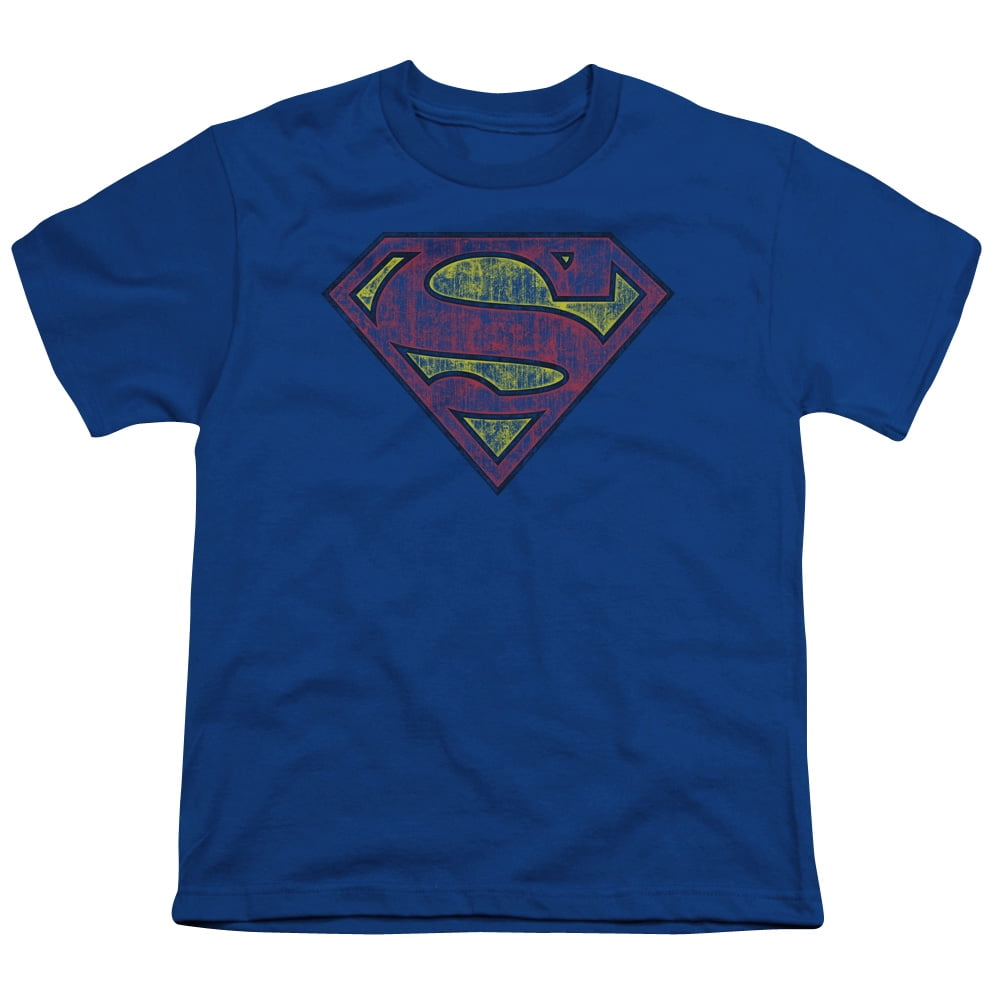 Superman - Tattered Shield - Youth Short Sleeve Shirt - X-Large ...