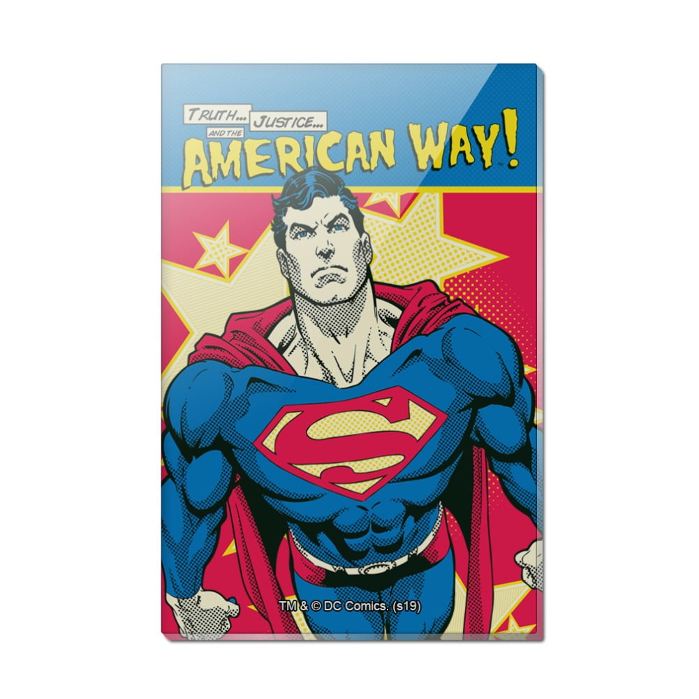 Superman The American Way Rectangle Acrylic Fridge Refrigerator Magnet ...