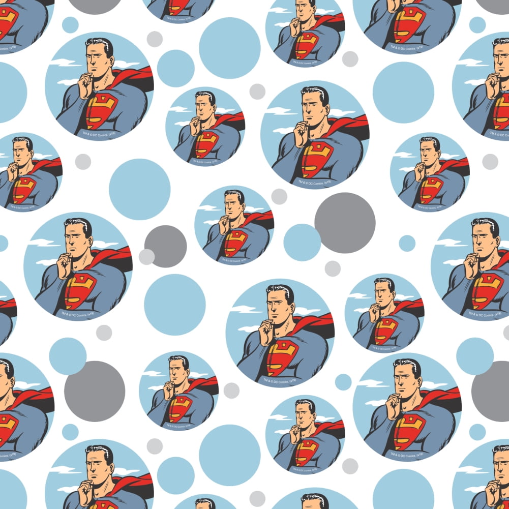 Superman Thinking Premium Gift Wrap Wrapping Paper Roll - Walmart.com