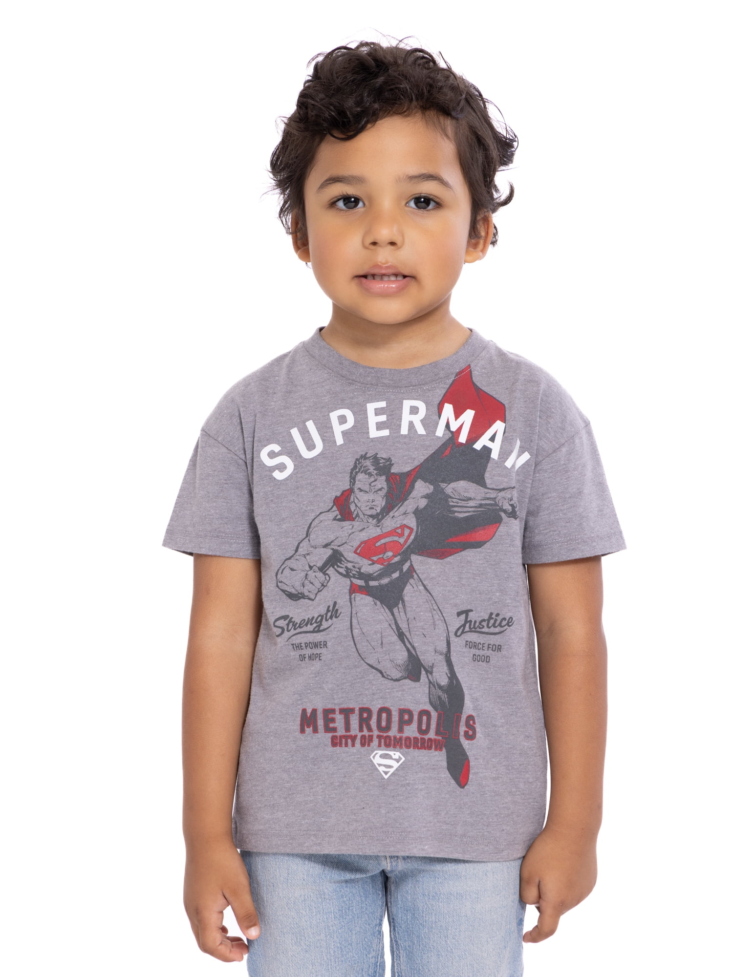 Superman Toddler Short Sleeve Crewneck Tee, Sizes 12M-5T - Walmart.com