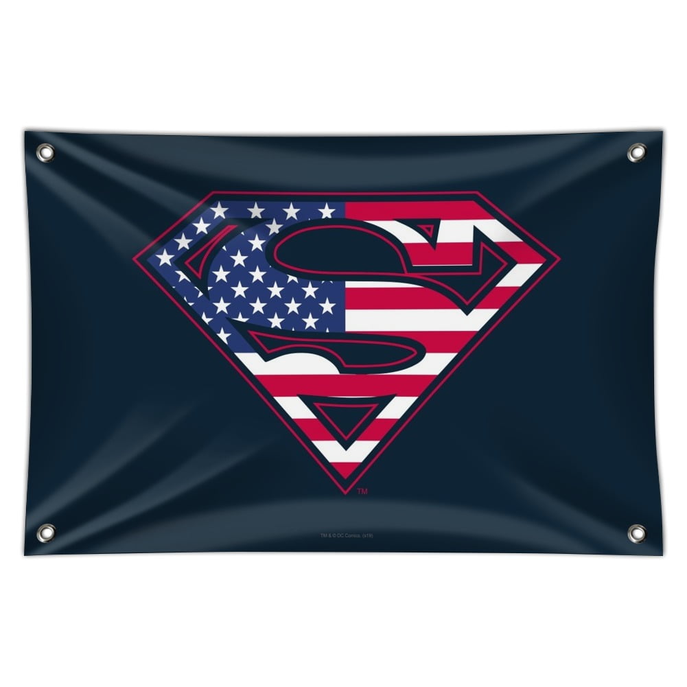 Superman USA American Flag Shield Logo Home Business Office Sign ...