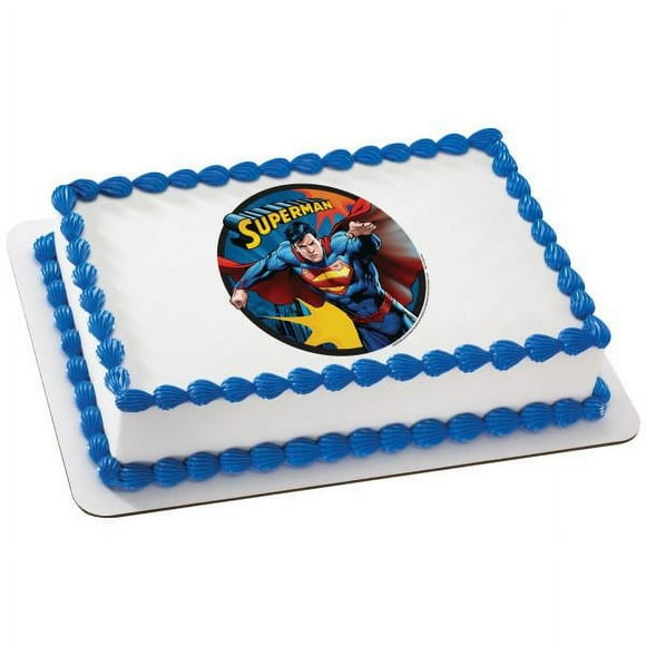Superman Cake Toppers Frosting Icing Decorations