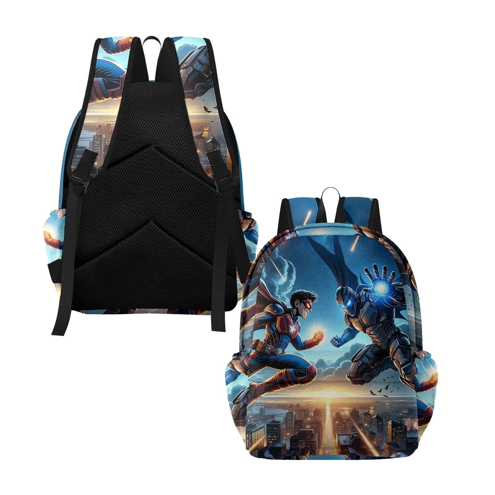 Superman Wars School Backpack – Durable Polyester Bag Ideal for ...