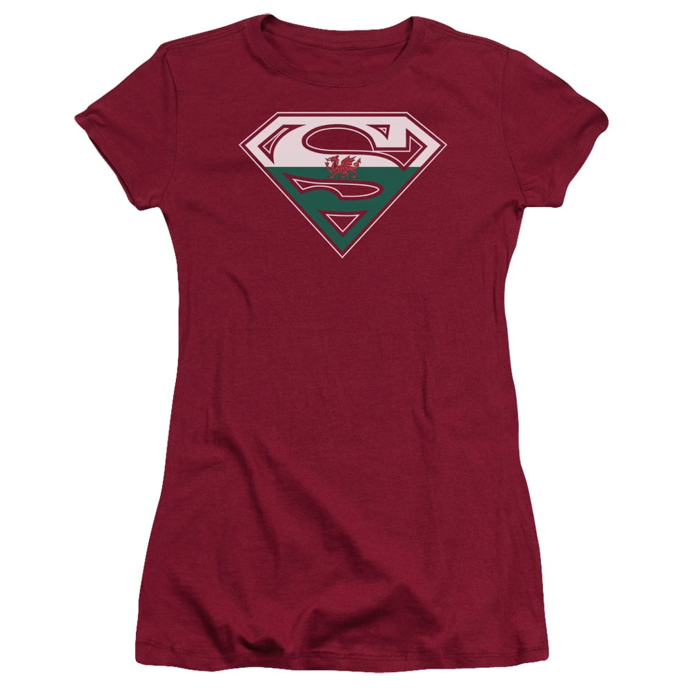 Superman Welsh Shield Junior Women's T-Shirt Sheer Cardinal - Walmart.com