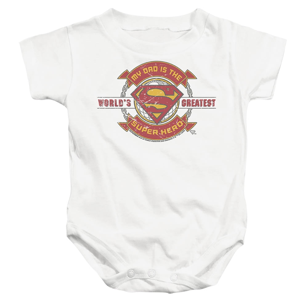 Superman Worlds Greatest Hero Dad Unisex Infant Snap Suit for Baby (24 ...