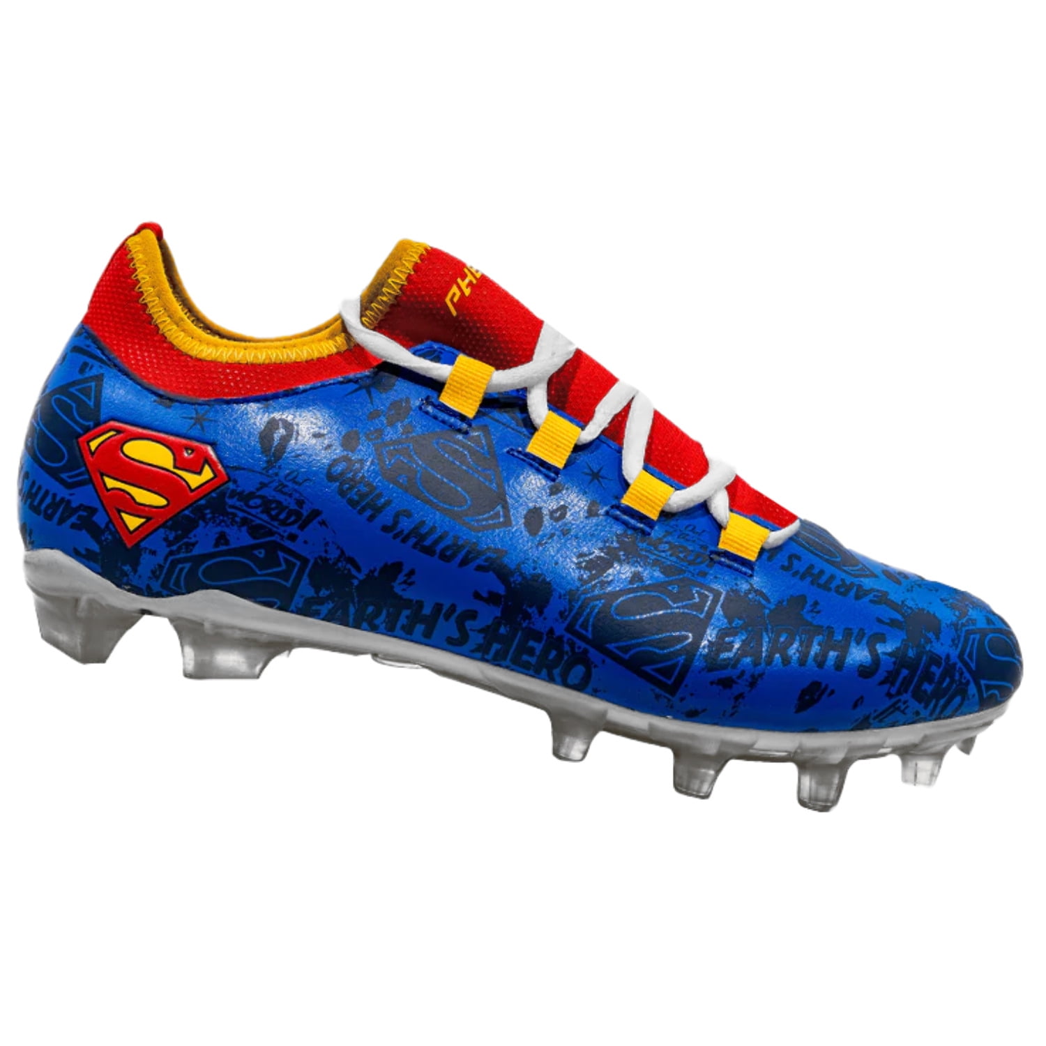 Superman Youth Football Cleats - Velocity 2.0 by Phenom Elite - Walmart.com
