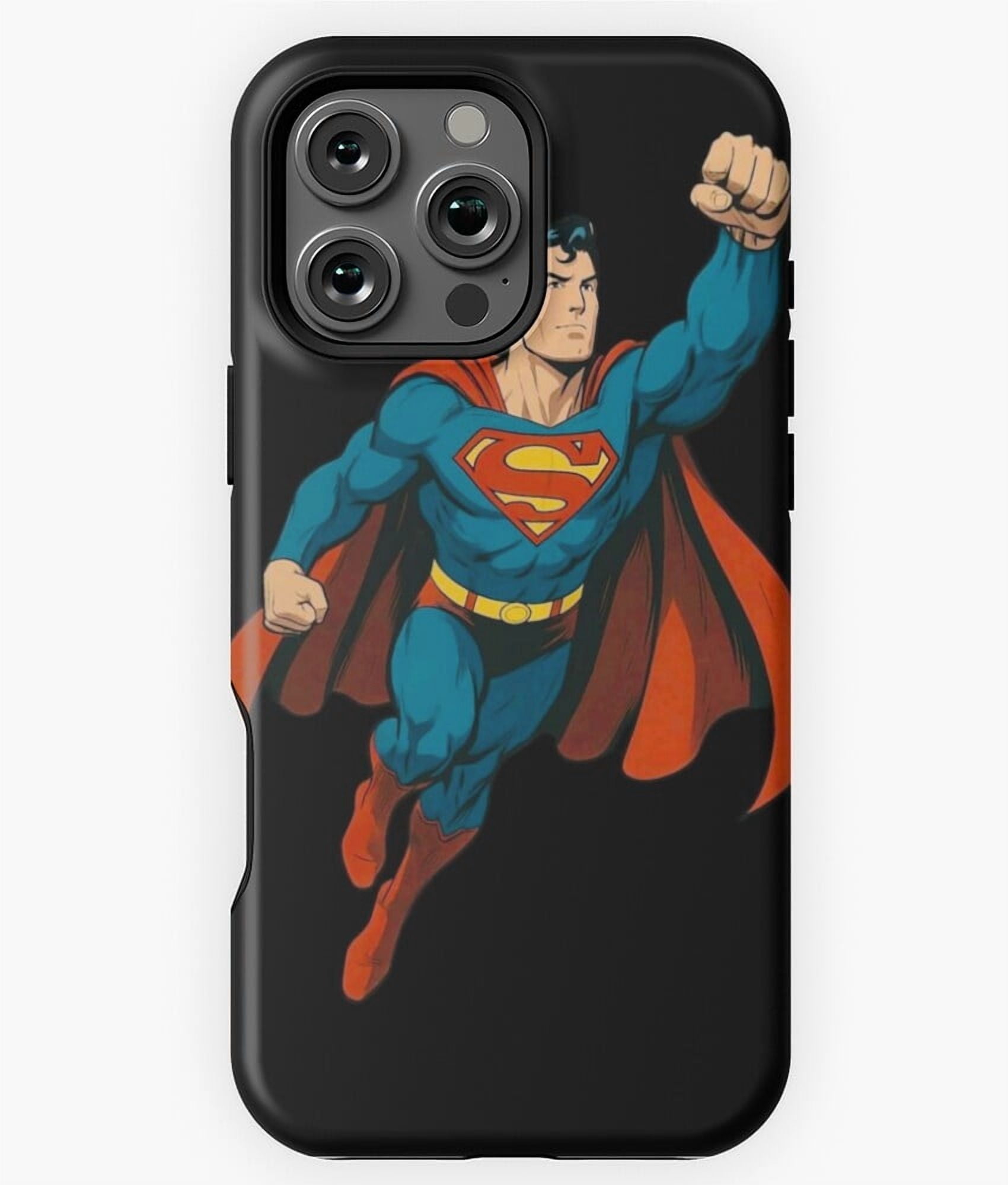 Supermans Classic Flight Comic Art Hero Phone Case for iPhone 11 12 13 ...