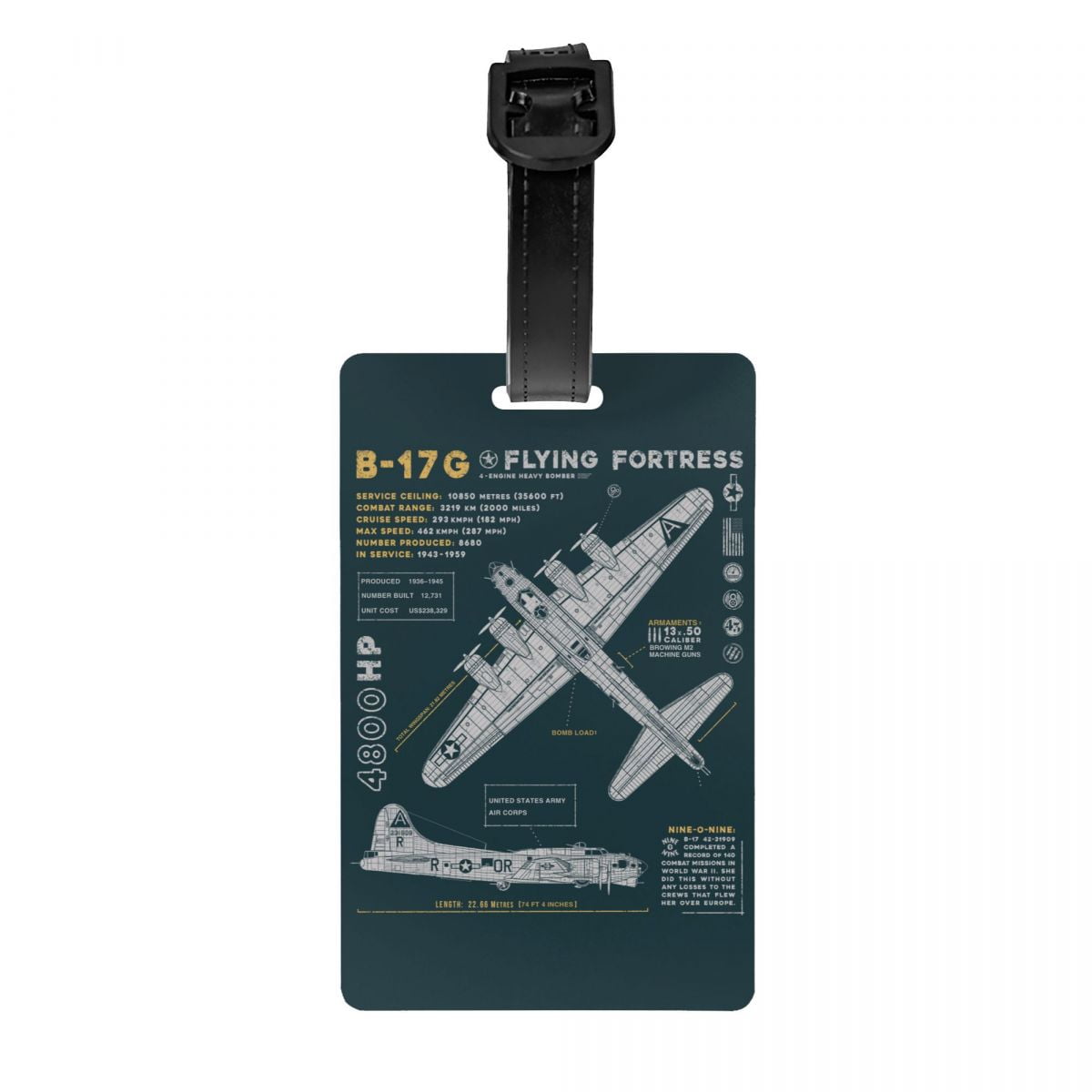 Supermarine Spitfire MK Luggage Tag Privacy Protection Fighter Plane ...
