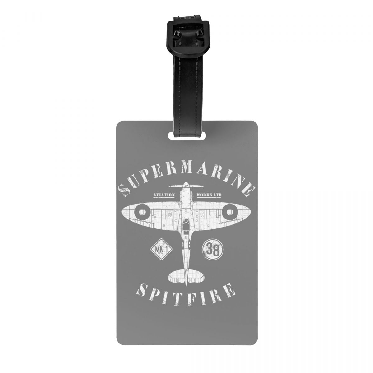 Supermarine Spitfire MK Luggage Tag Privacy Protection Fighter Plane ...