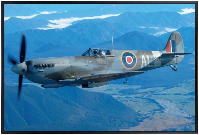 Supermarine Spitfire Poster | Vintage WWII Military Aviation Wall Art ...