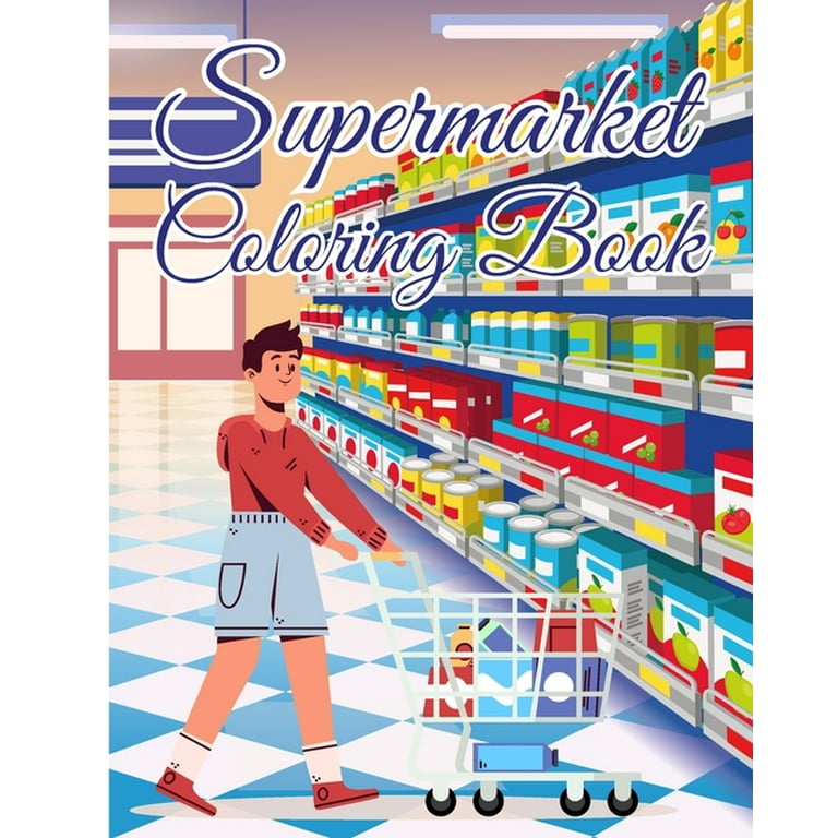 supermarket coloring pages