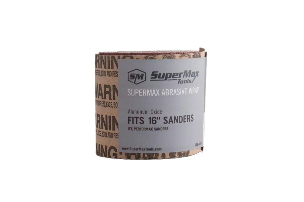 Supermax Tools 180-Grit Individual Sandpaper Wrap For The 16 In. Drum ...