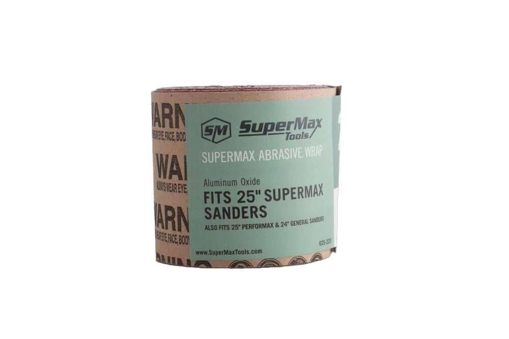 Supermax Tools 80-Grit Individual Sandpaper Wrap For The 25 In. Drum ...