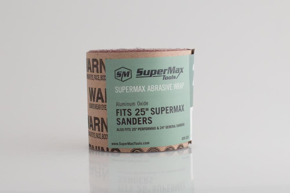 Supermax Tools 150-Grit Abrasive Wrap For The 25 In. Drum Sander And 24 ...
