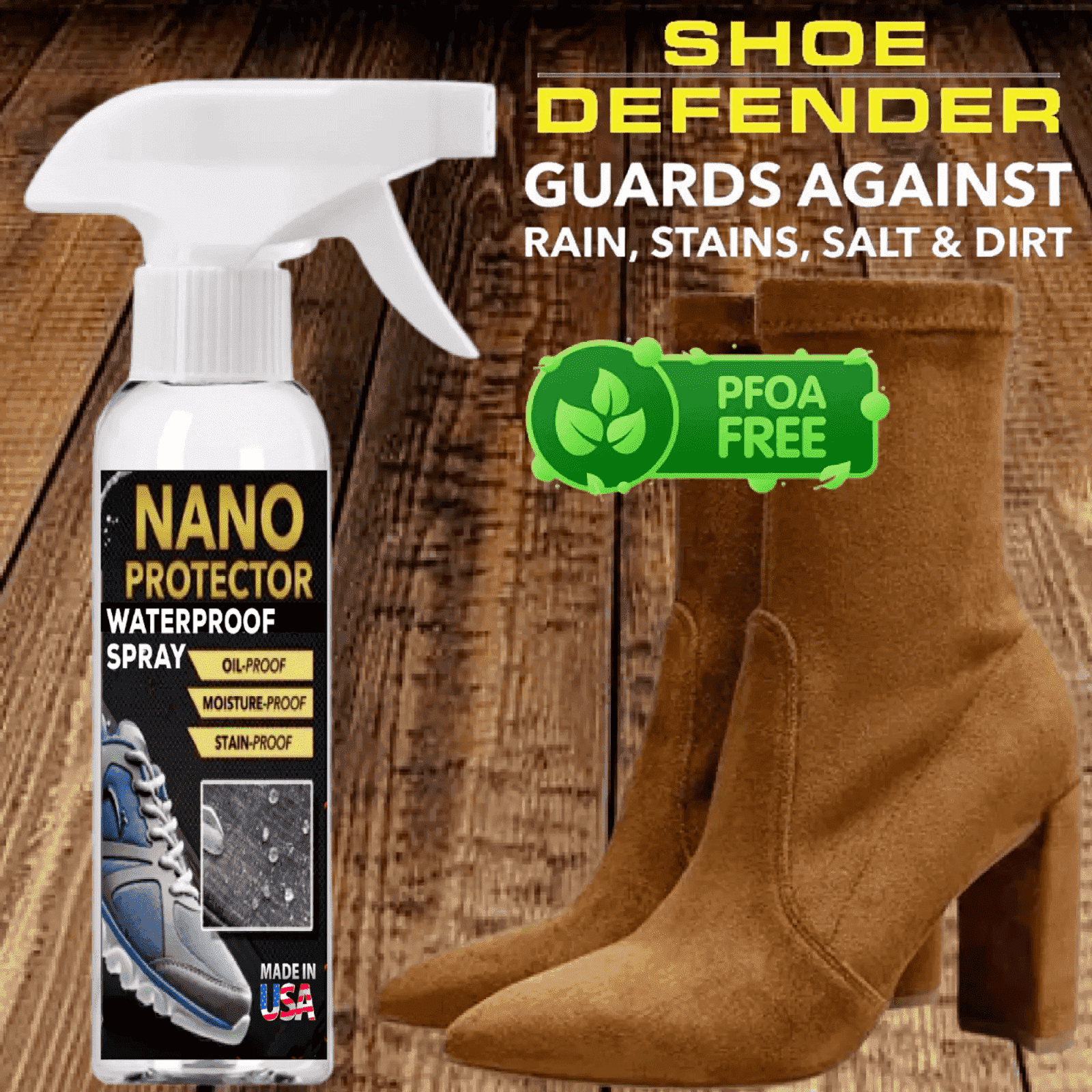 Supermaxx Ceramic Coatings Water Repellent Spray, Leather Boots, Clear ...