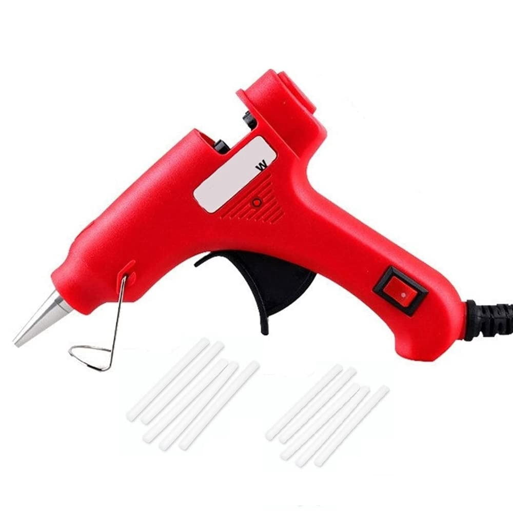 Superme 20W 20 WATT 7MM HOT MELT Glue Gun Red with ON Off Switch and ...