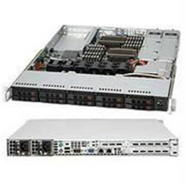 Supermicro 1U Rackmount Server Chassis - Black - Walmart.com